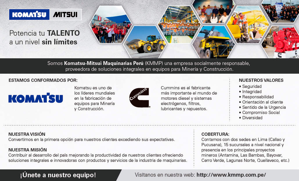 Empleos en KOMATSU MITSUI | Bumeran Perú